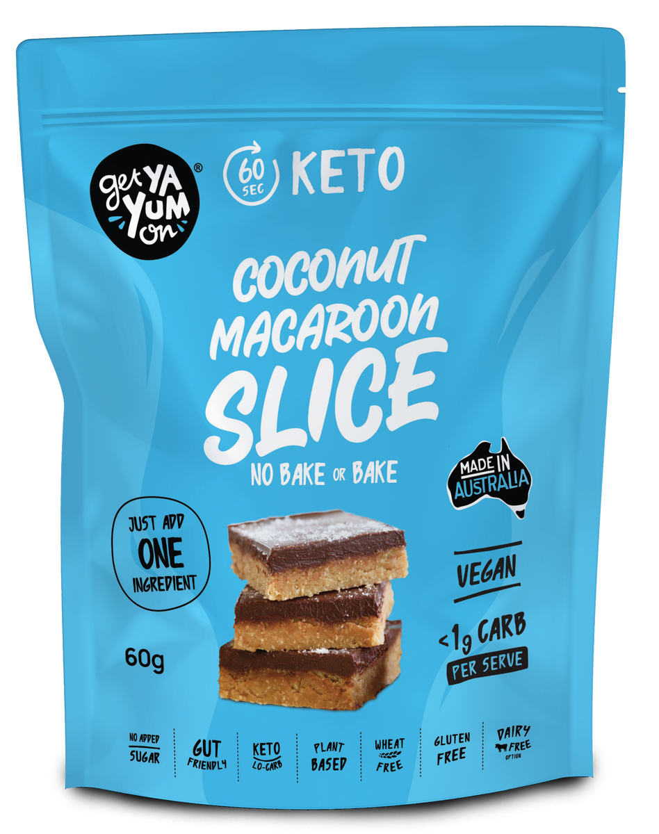 Coconut Macaroon Slice 60g - NO BAKE OR BAKE – GetYaYumOn
