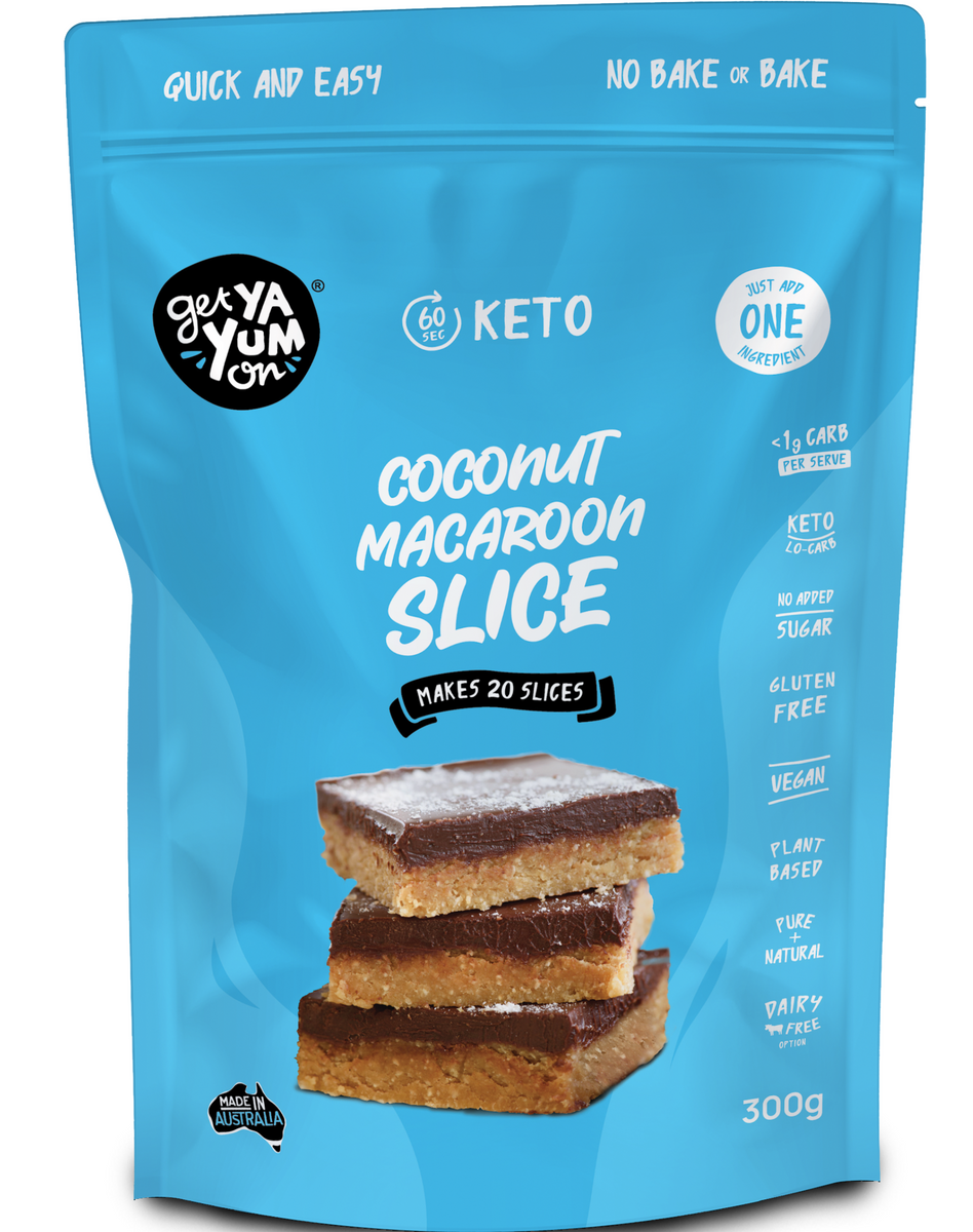 COCONUT MACAROON SLICE 300g - NO BAKE OR BAKE (5 X Mug Mix VALUE PACK ...